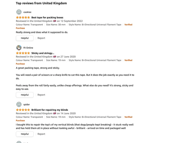 3M SCOTCH® BI-DIRECTIONAL Filament Tape 8959, Cross Weave, Reinforced ...