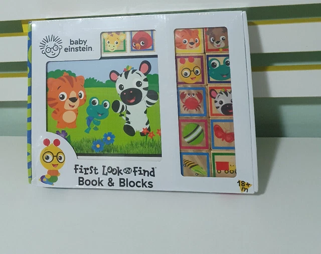 BABY EINSTEIN FIRST look and find book and blocks 18m + new in plastic ...