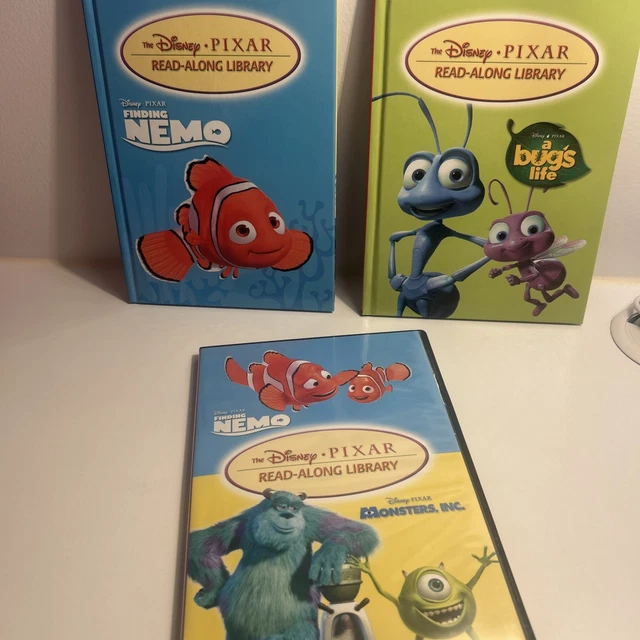 DISNEY PIXAR READ-ALONG Library Toy Story Finding Nemo Bugs Life ...