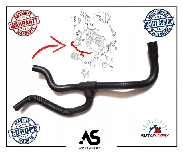 WATER EXCHANGE HOSE Heater For Ford Transit Mk6 Mk7 2.4 Tdci Tde Di ...