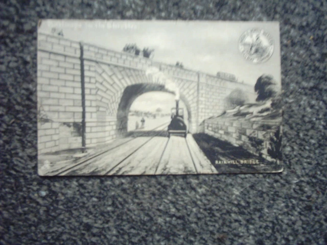 POSTCARD RAINHILL BRIDGE Merseyside Old train LNW Railway 1906 £1.50 ...