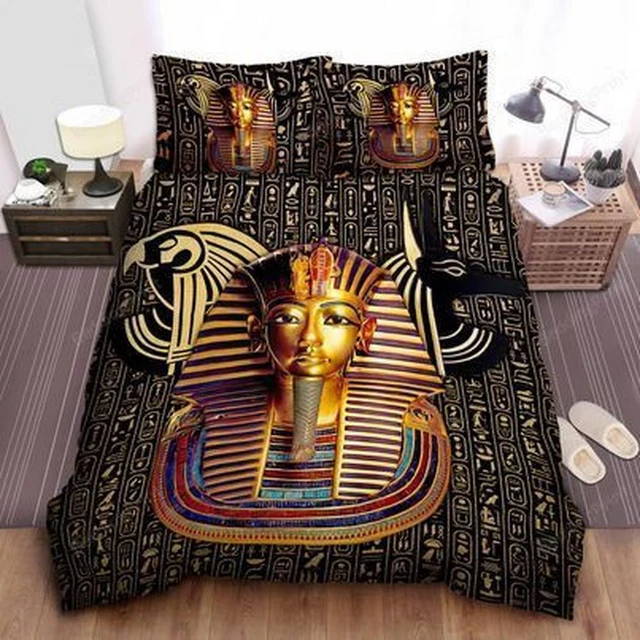 PHARAOH ANCIENT EGYPTDING Quilt Duvet Cover Set Children Single ...