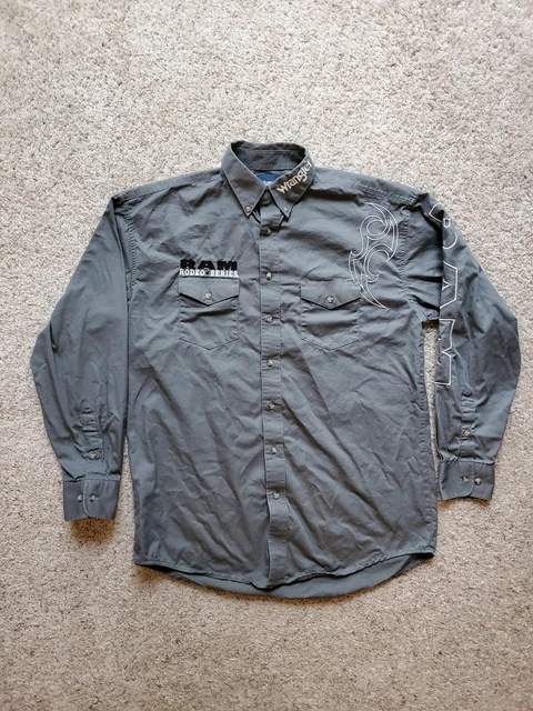 WRANGLER DODGE RAM Rodeo Series LONG SLEEVE SHIRT MEDIUM $20.00 ...
