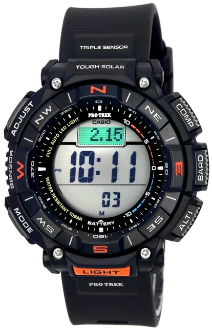CASIO PRO TREK Direction Bezel Digital Compass Barometer PRG3401 100M ...