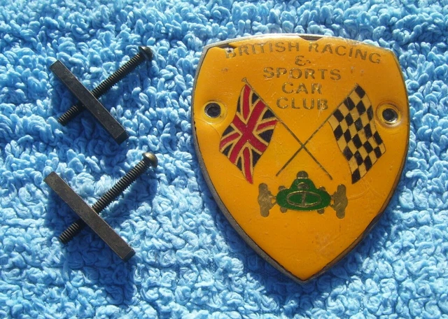 VINTAGE 1970S BRITISH RACING SPORTS CAR CLUB BADGE ~ BRSCC GRILLE ...