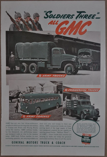 1942 GMC ADVERTISEMENT, US ARMY Trucks, buses, General Motors ...