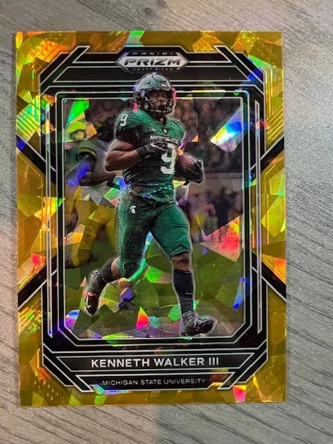 CHOIX KENNETH WALKER III 2023 Panini Prizm Draft - Gold Ice Prizm #63 ...