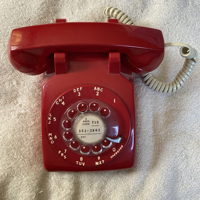 BRIGHT RED STROMBERG Carlson Rotary Dial Telephone -SC500DM £66.89 ...