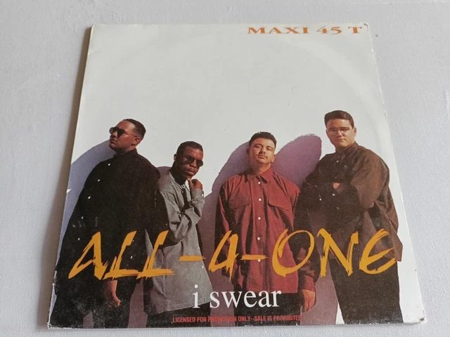 VINYLE MAXI 45T ALL-4-ONE **i swear**HIP-HOP, disque promo, 1994, Exc ...