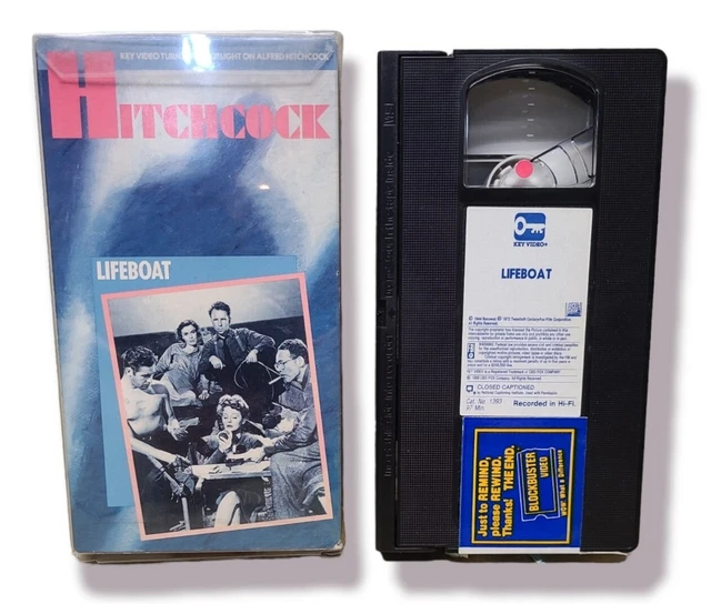 LIFEBOAT BY ALFRED Hitchcock (VHS, 1988) BLOCKBUSTER VIDEO $14.50 ...