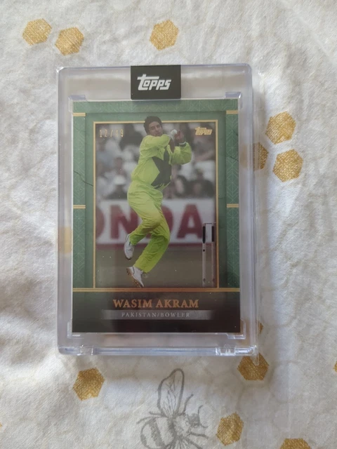 TOPPS CRICKET LEGENDS Of The Game 2024 Wasim Akram Pakistan /49 EUR 22 ...