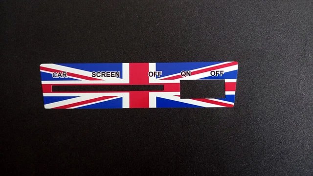 CLASSIC MINI HEATER Slide Union Jack Sticker - MK3 Mini Cooper Clubman ...