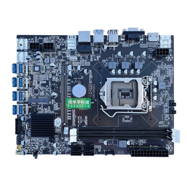 B75 MINING MOTHERBOARD 8 x PCIE to USB3.0 GPU Slot LGA 1155 Miner Board ...