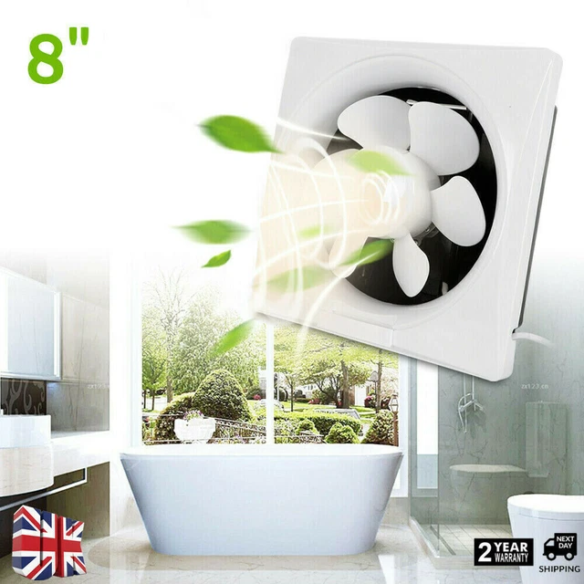 8& SILENT WALL Mount Extractor Exhaust Ventilation Fan Kitchen Air ...