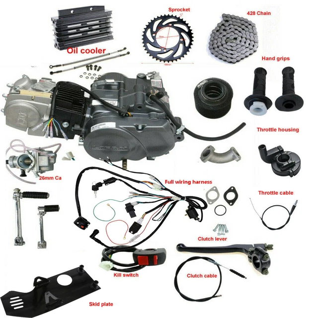 KIT MOTEUR LIFAN 140cc pour Honda CT70 CT90 CT110 Z50 ATC70 Apollo RFZ ...
