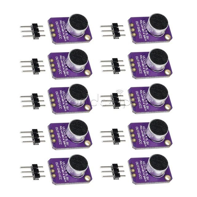 1-10PIECE GY-MAX4466 ELECTRET Microphone Amplifier + Adjustable Gain ...