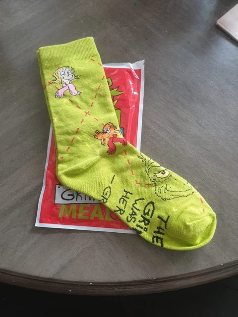 2025 MCDONALD'S GRINCH Socks Christmas Adult Happy Meal Green *SOLD OUT ...
