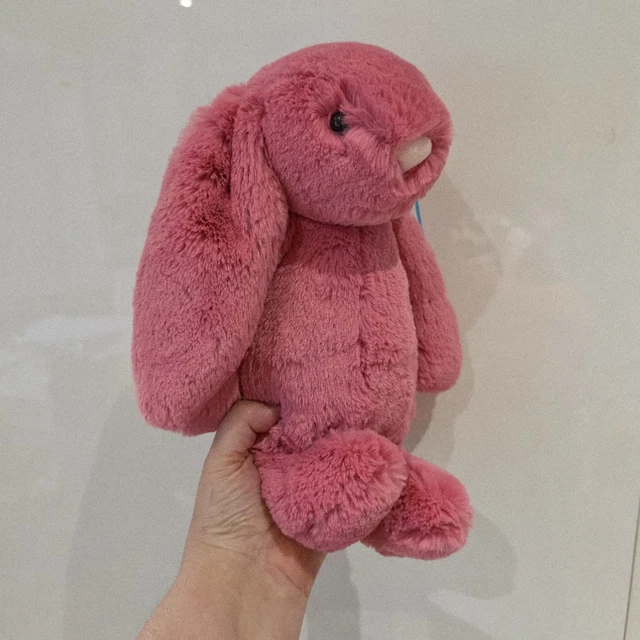 JELLYCAT BASHFUL BUNNY Cerise Medium new with tags £193.10 - PicClick UK