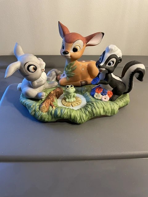 RARE DISNEY BAMBI, Flower And Thumper Porcelain Figurine Marks ...