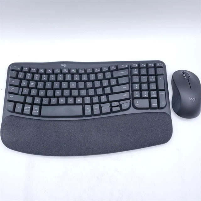 LOGITECH WAVE KEYS MK670 Combo Wireless Ergonomic Keyboard with Mouse ...