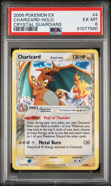 POKEMON EX CRYSTAL Guardians Charizard 4/100 PSA 6 EUR 265,42 - PicClick FR