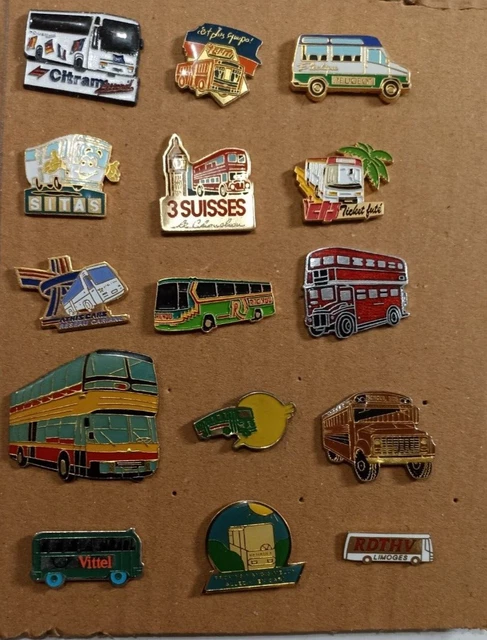 LOT DE 15 pin's auto bus autocar citram marque logo EUR 5,00 - PicClick FR