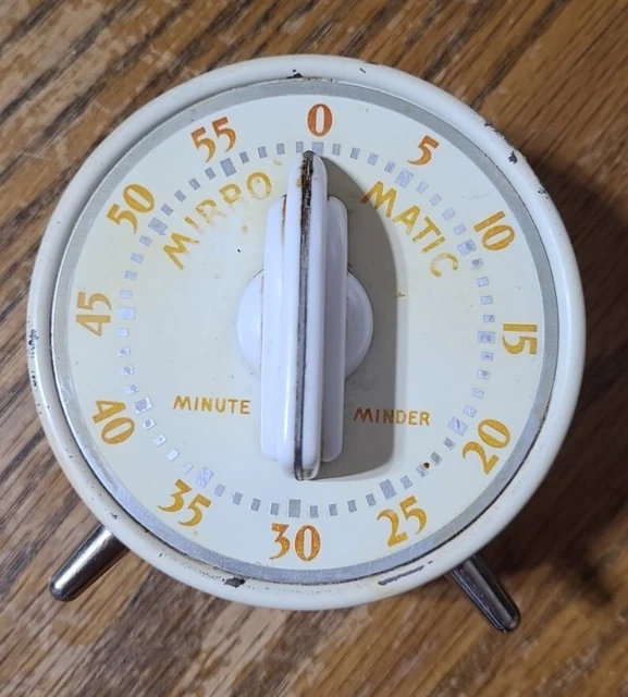 VINTAGE MCM MIRRO Matic Kitchen Timer Minute Cooking Timer Working ...