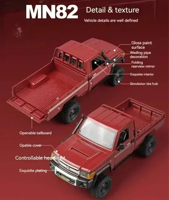 RC CRAWLER MN82 Toyota Landcruiser RTR 1/12 4WD Off-Road Remote Control ...