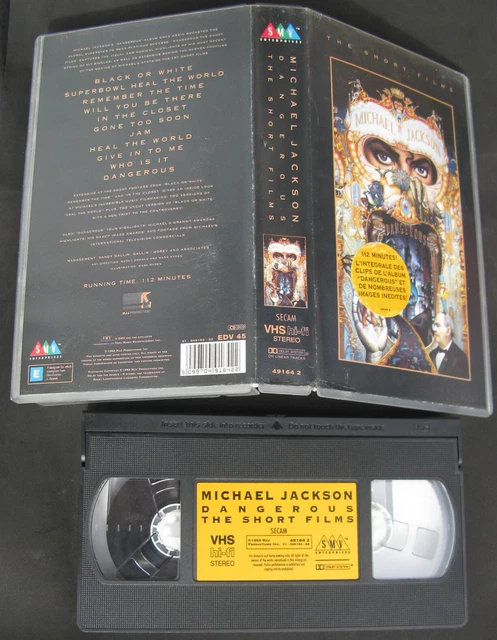 MICHAEL JACKSON VHS DANGEROUS The Short Films SECAM Video Tape Clips ...
