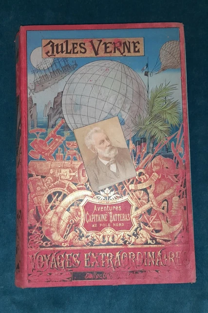 JULES VERNE HETZEL Aventures du Capitaine Hatteras portrait collé EUR ...