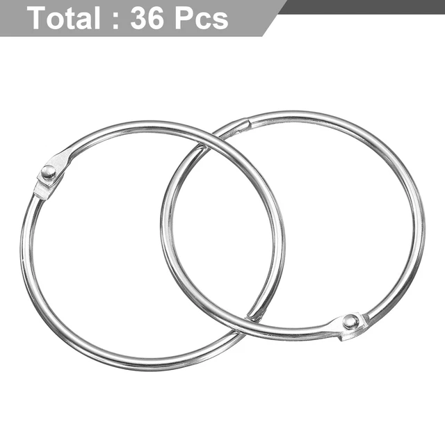 36PCS BINDER RINGS 2 Inch Loose Leaf Binder Ring Metal Book Rings ...