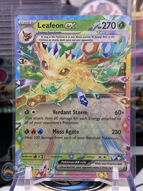 POKEMON CARD - Leafeon ex Prismatic Evolutions 006/131 Ultra Rare JW £0 ...