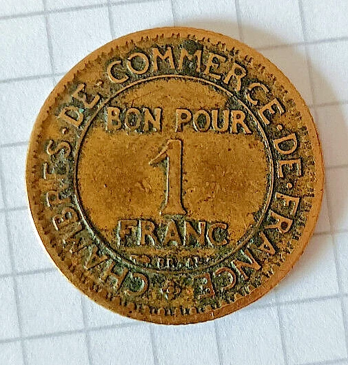 MONNAIE BON POUR 1 franc 1925 Chambre de commerce EUR 15,00 - PicClick FR