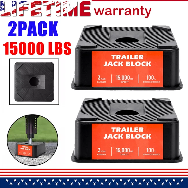 NEW 2PACK RV Trailer Jack Block Pads 15000 lbs Trailer Levelers Ramp ...