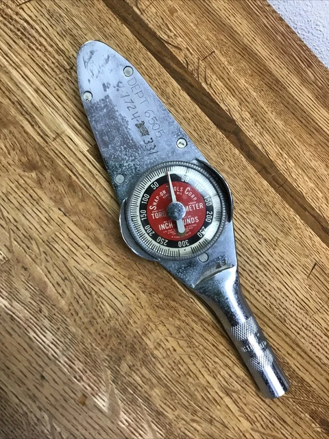 SNAP ON TE 25FUA Torqometer Dial Torque Wrench 3/8 in Drive 300 lbs ...