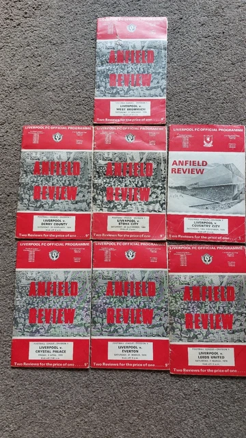 VINTAGE 1960S 70S Liverpool FC Programmes Ephemera Collectables ...