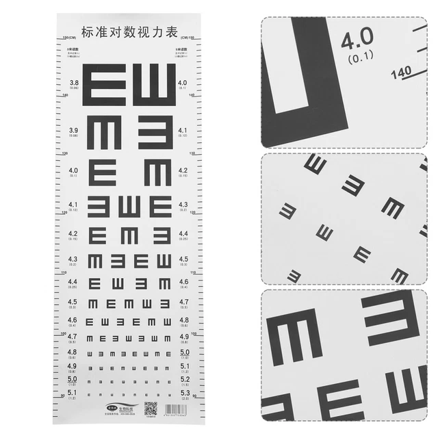 EYE EXAM CHART Eye Chart Hanging Wall Decor Wall Decals Kids Instrument ...