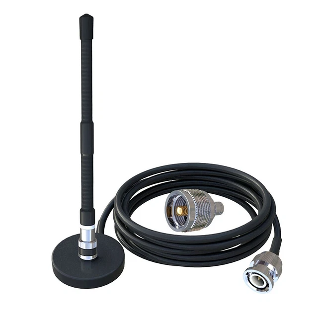 ANTENNE CB fouet souple facile installer avec base magn tique et ...