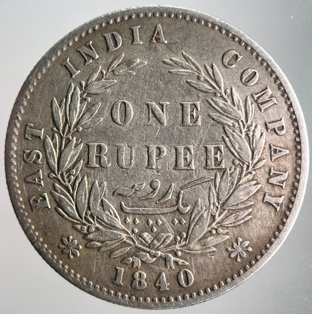 1840 VICTORIA INDIA 1 One Rupee Silver Coin | Fine Collectable Grade ...