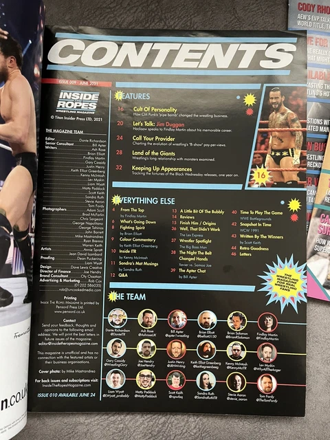 WWE AEW INSIDE the Ropes Wrestling Magazine Issue 9 Issue 11 & 15 2022 ...