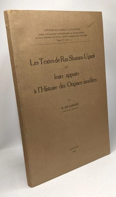 LES TEXTES DE Ras Shamra-Ugarit et leurs apports à l'Histoire des ...