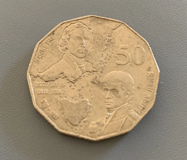 1998 AUSTRALIAN 50 Cent 50c Coin - Bass and Flinders - Circulated $2.65 ...