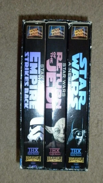 COFFRET CASSETTES VHS Star Wars Trilogy 1995 Un nouvel espoir Retour de ...