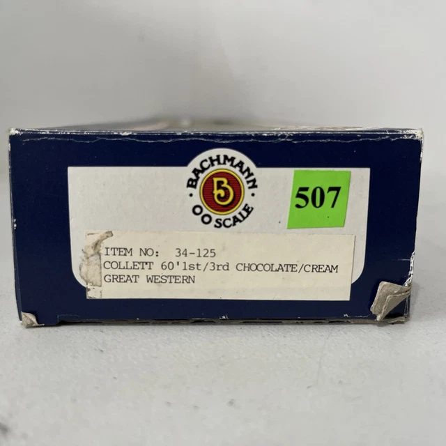 BACHMANN OO 34-125 Collett 60' 1st/3rd Chocolate/Cream Great Western ...