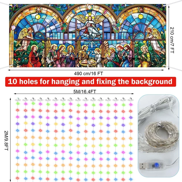 FUWEAVE CHRISTMAS LIGHTED Nativity Garage Door Decorations Nativity, £ ...