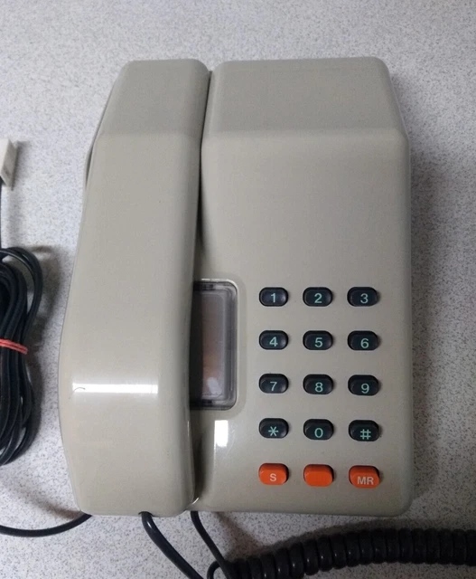 1980 VINTAGE BT Viscount Landline Phone Retro Push Button Grey Desk ...