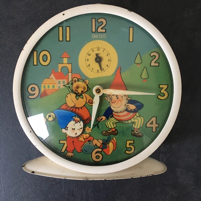 VINTAGE NODDY & Big Ears Enid Blyton Animated Alarm Clock - Smiths 1950 ...
