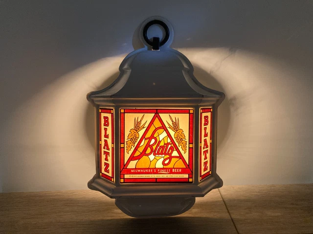 VINTAGE BLATZ BEER Light Sign Memorabilia Embosograph Display 1975 ...