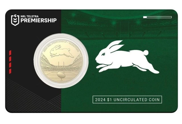 SOUTH SYDNEY RABBITOHS NRL $1 Coin 2024 Royal Australian Mint $29.95 ...