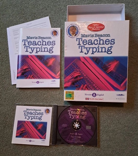MAVIS BEACON TEACHES Typing Version 8 PC CD-ROM With Big Box £8.20 ...